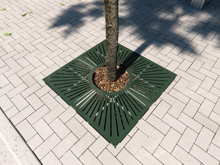 Evergreen Tree Grate (Square with Circular Inner 1) - Landmark Products