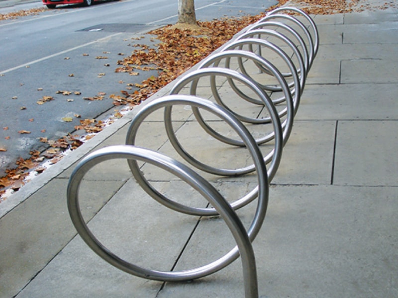 Four Bay Spiral Bicycle Stand - Landmark Products