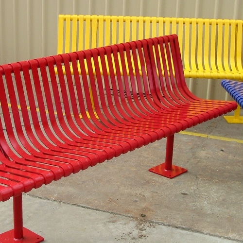 Steel Slatted Seating - Landmark Products