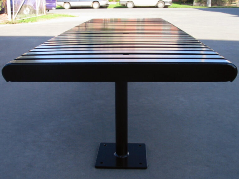 Steel Slatted Bench - Landmark Products