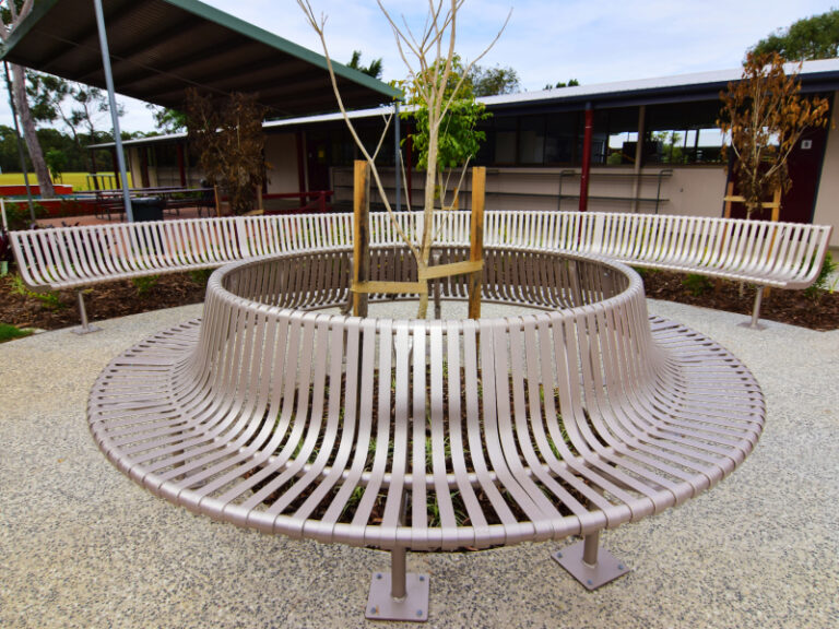 Steel Slatted Circular Seating - Landmark Products