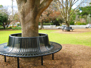 Steel Slatted Circular Seating - Landmark Products